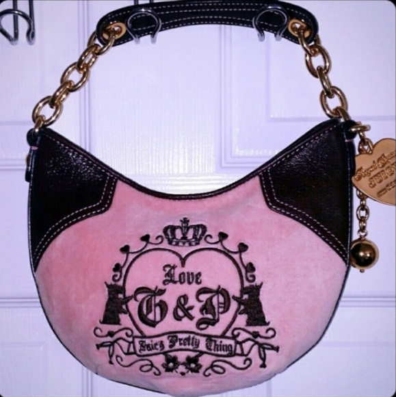 Juicy Couture | Bags | Juicy Couture Mini Pink Velour Gp Purse | Poshmark
